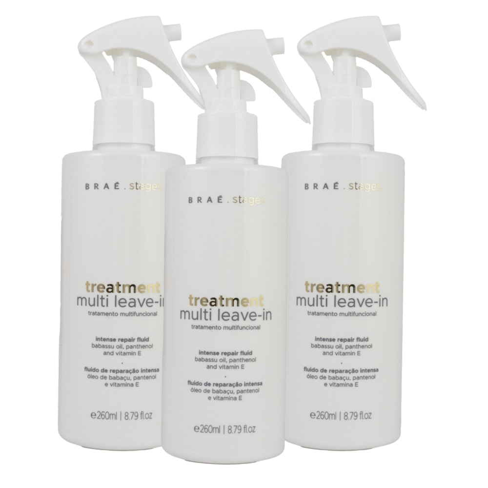 Braé Stages Treatment Multi Kit 3 Leave-in 260ml - Doce Beleza