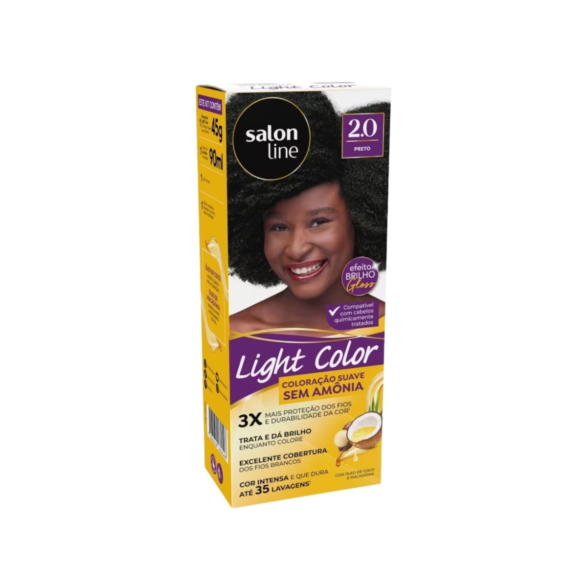 Coloração Salon Line Light Color Profissional 2.0 Preto - Doce Beleza