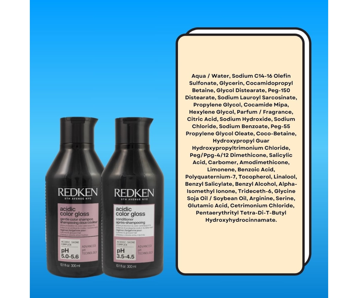 Kit Redken Acidic Color Gloss Shampoo 300 ml e Condicionador 300 ml ...