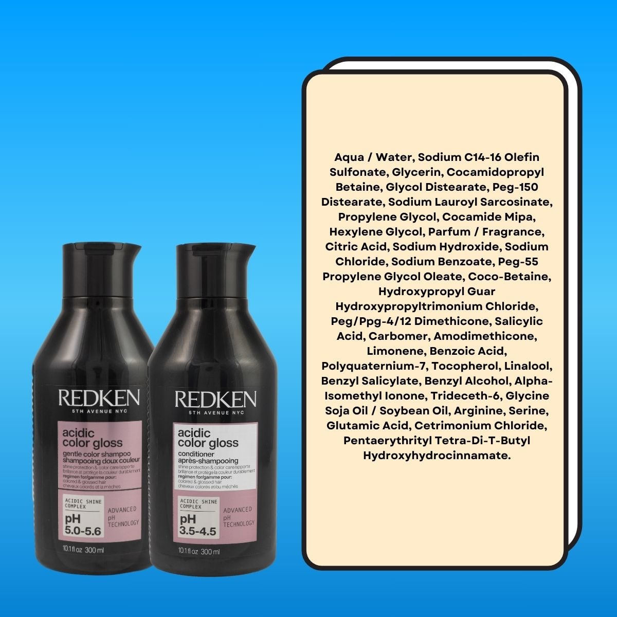 Kit Redken Acidic Color Gloss Shampoo 300 ml e Condicionador 300 ml ...