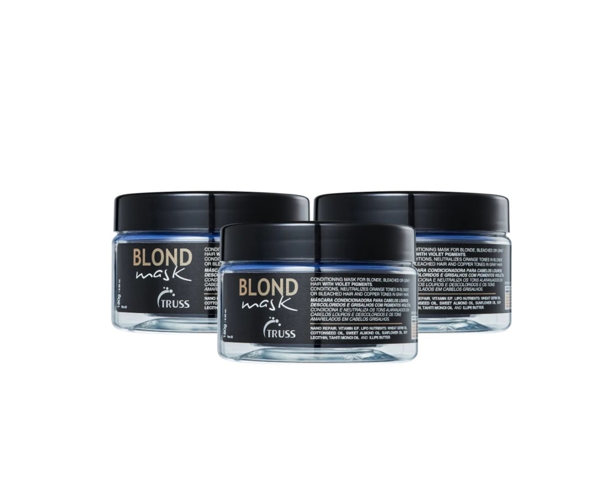 Kit Truss Blond Mask 3 Máscara Matizadora 180 ml - Doce Beleza