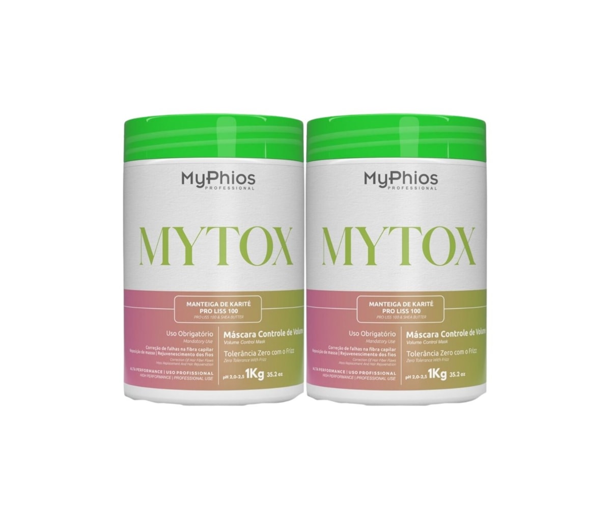 MyPhios Mytox Kit 2 Máscara Controle de Volume 1kg - Doce Beleza