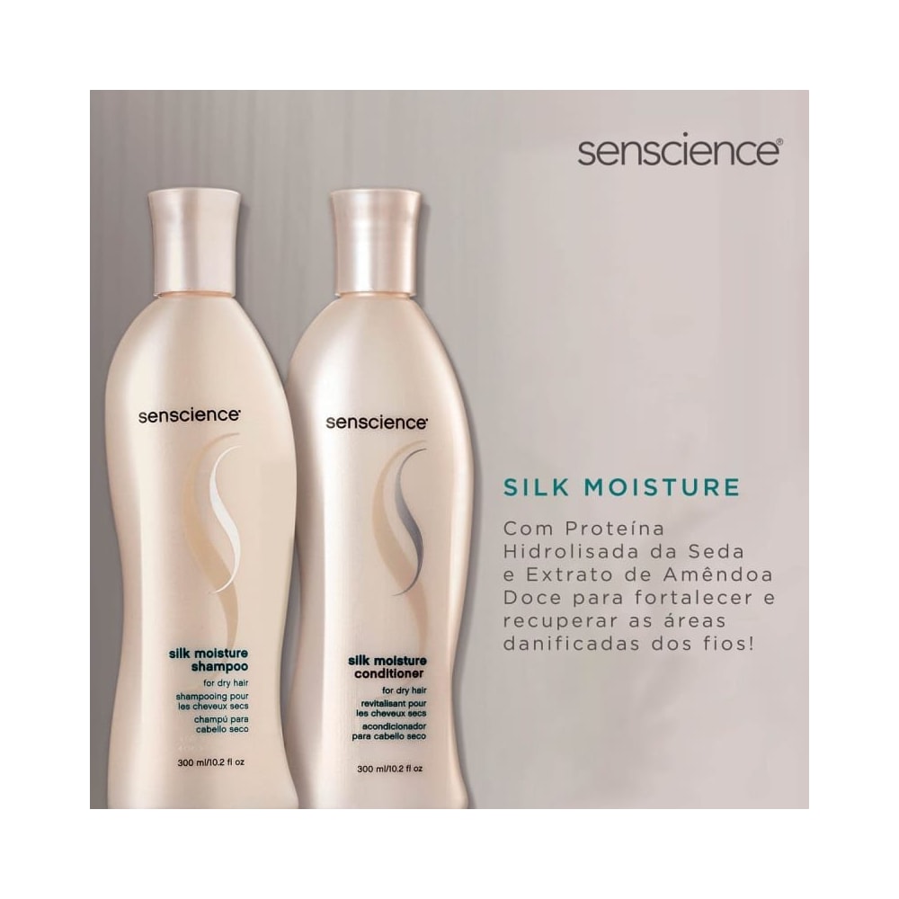 Senscience Silk Moisture Shampoo 280ml + Condicionador 240ml - Doce Beleza