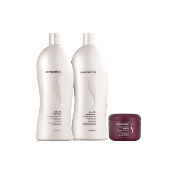 Senscience Smooth Shampoo + Condicionador 1L + Inner Restore Intensif ...